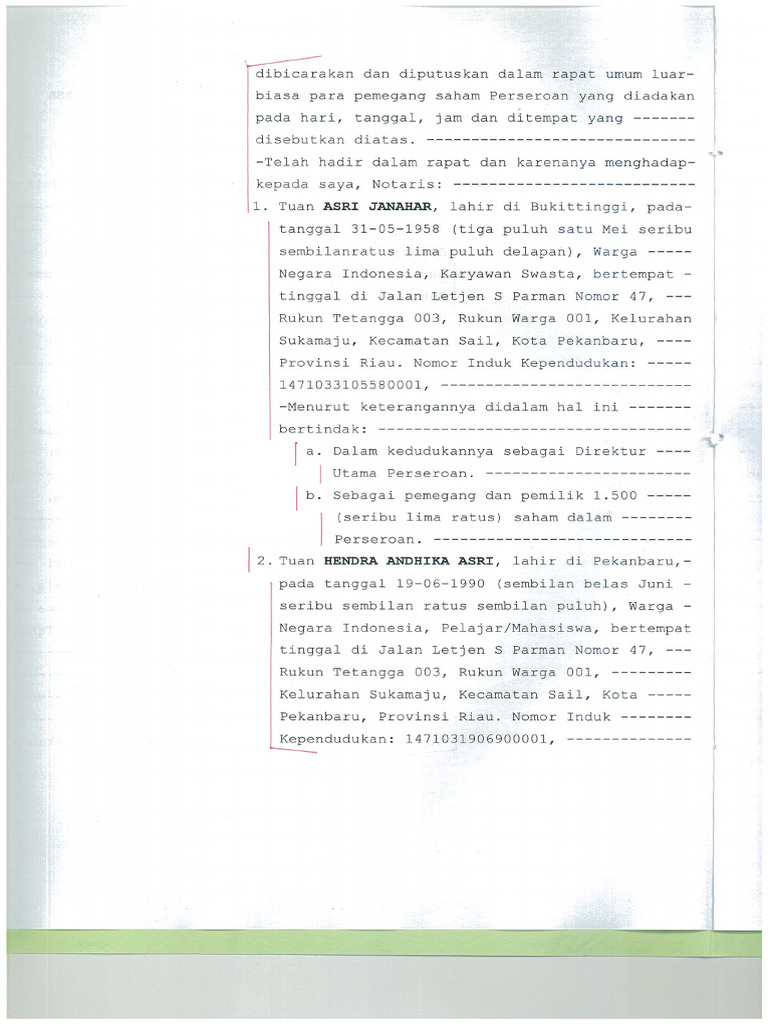AKTA PERUBAHAN 3 | PDF