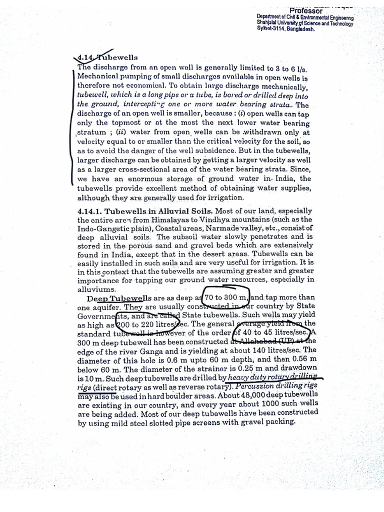 Tubewell (Sheet - 3) | PDF