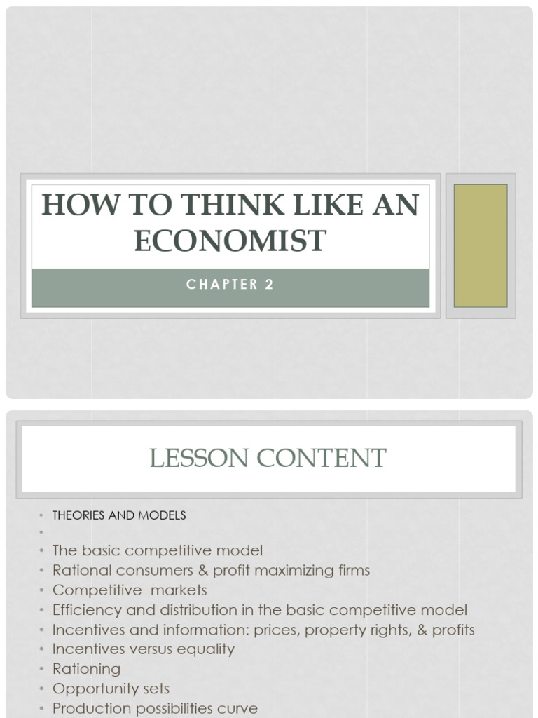 Chapter 2 How To Think Like An Economist | PDF | Economics | Market ...
