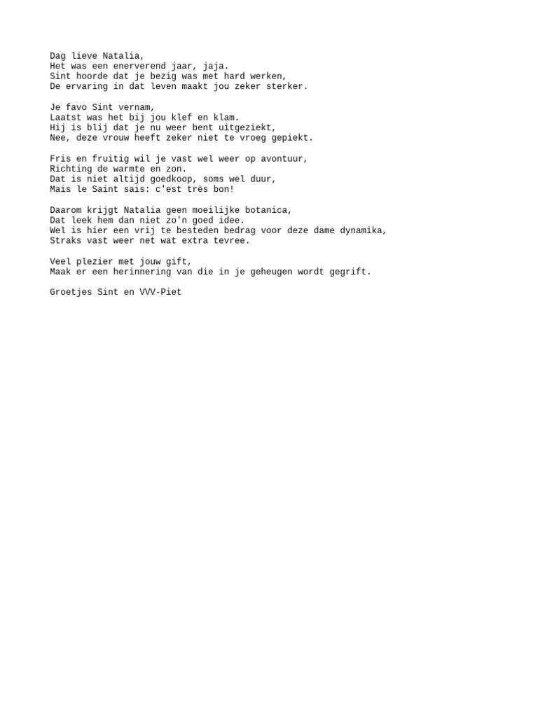 Gedicht Natalia | PDF