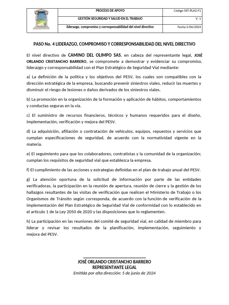 Liderazgo, Compromiso y Correspon | PDF | Planificación estratégica | Liderazgo