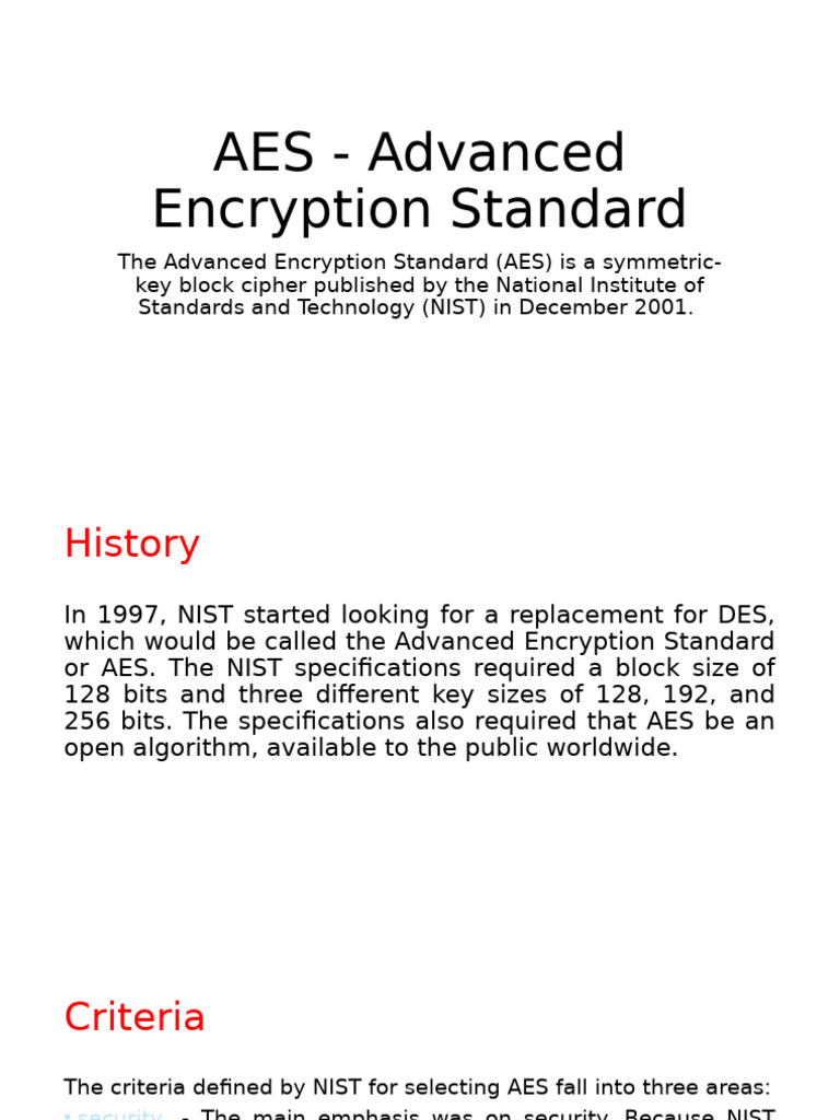 CNS 2B AES - Advanced Encryption Standard | PDF | Encryption | Key (Cryptography)