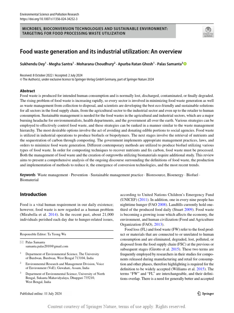 Food - Waste - Generation - and - Its - Industrial - Utilization 2024 ...