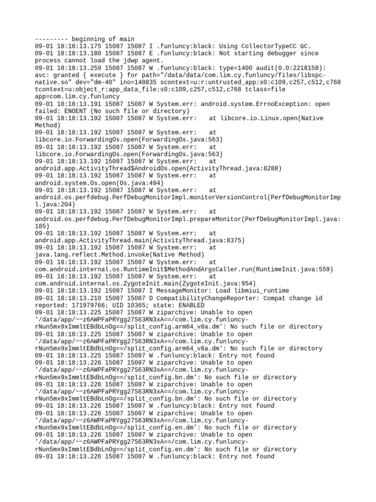 Com.lim.Cy.funluncy Logcat | PDF | Java (Programming Language) | Directory (Computing)
