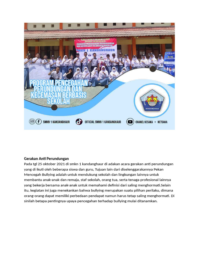 Gerakan Anti Perundungan di SMKN 1 | PDF