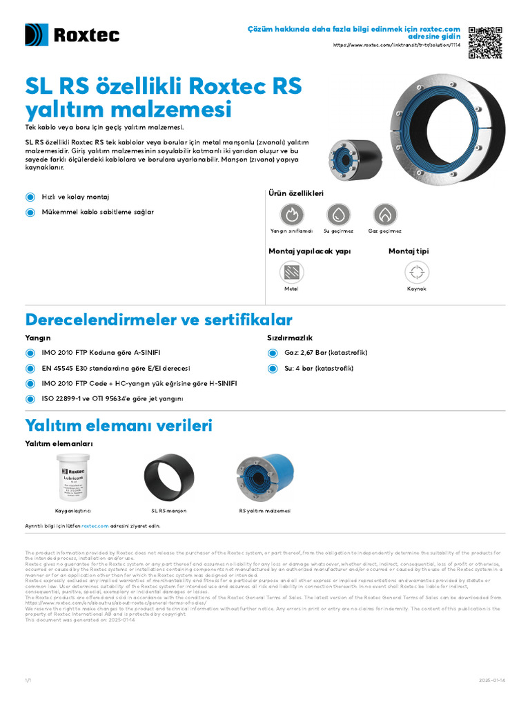 Roxtec RS seal with SL RS | PDF