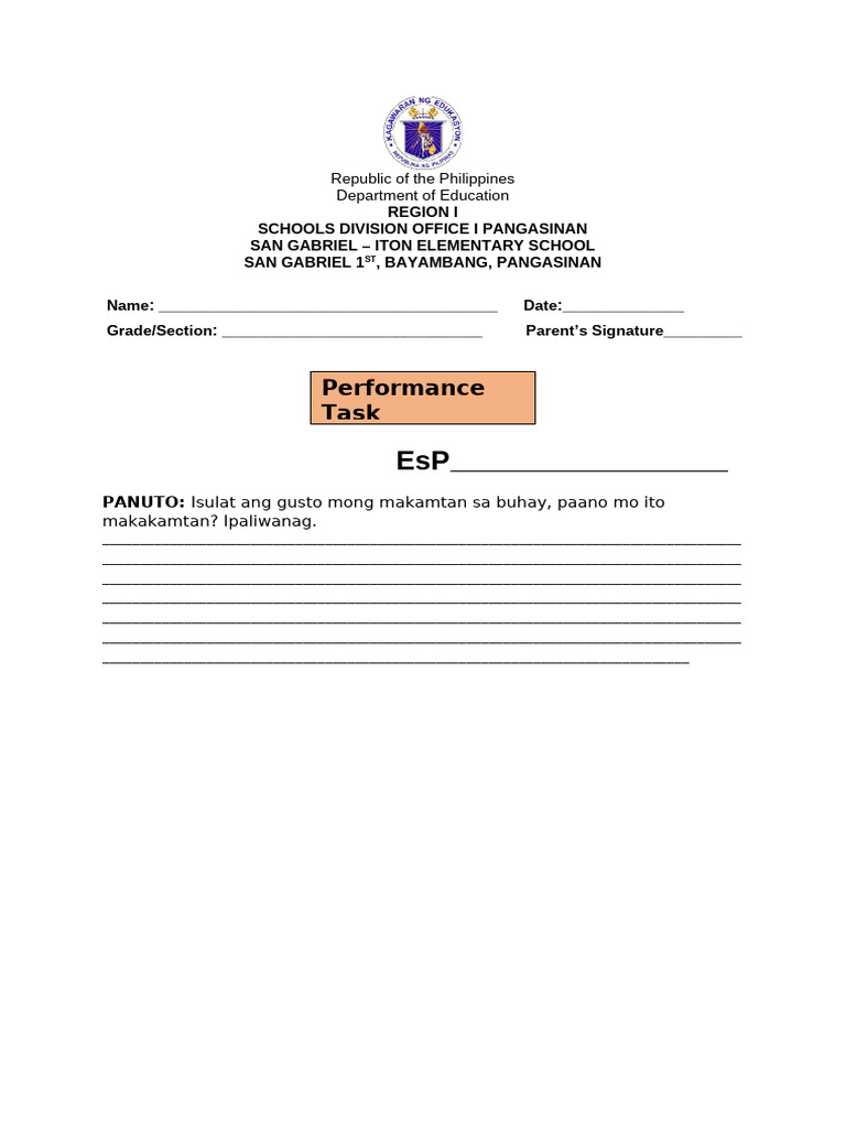 Performance Task Quarter 4 #4 | PDF | Earth | Planets