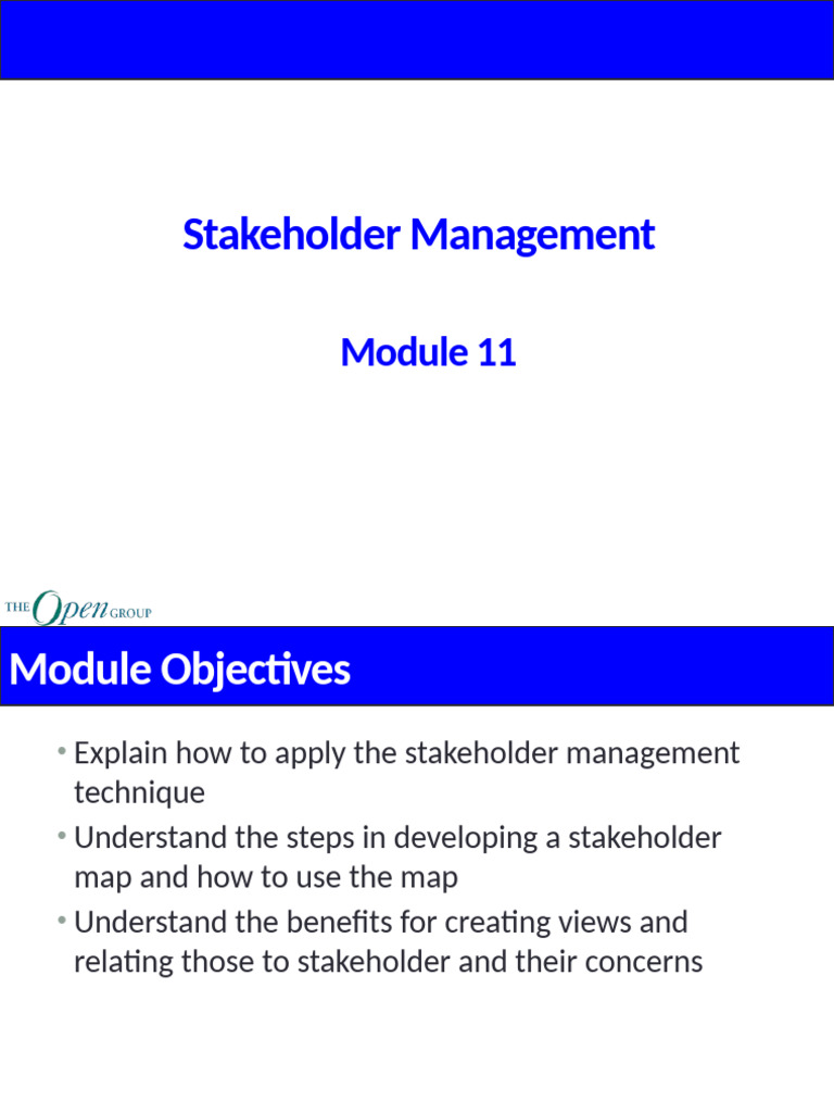 Togaf v91 m11 Stakeholder Management | PDF | Matrix (Mathematics ...