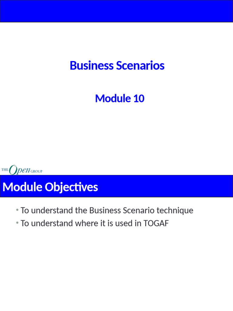 Understanding Business Scenarios in TOGAF | PDF | Business