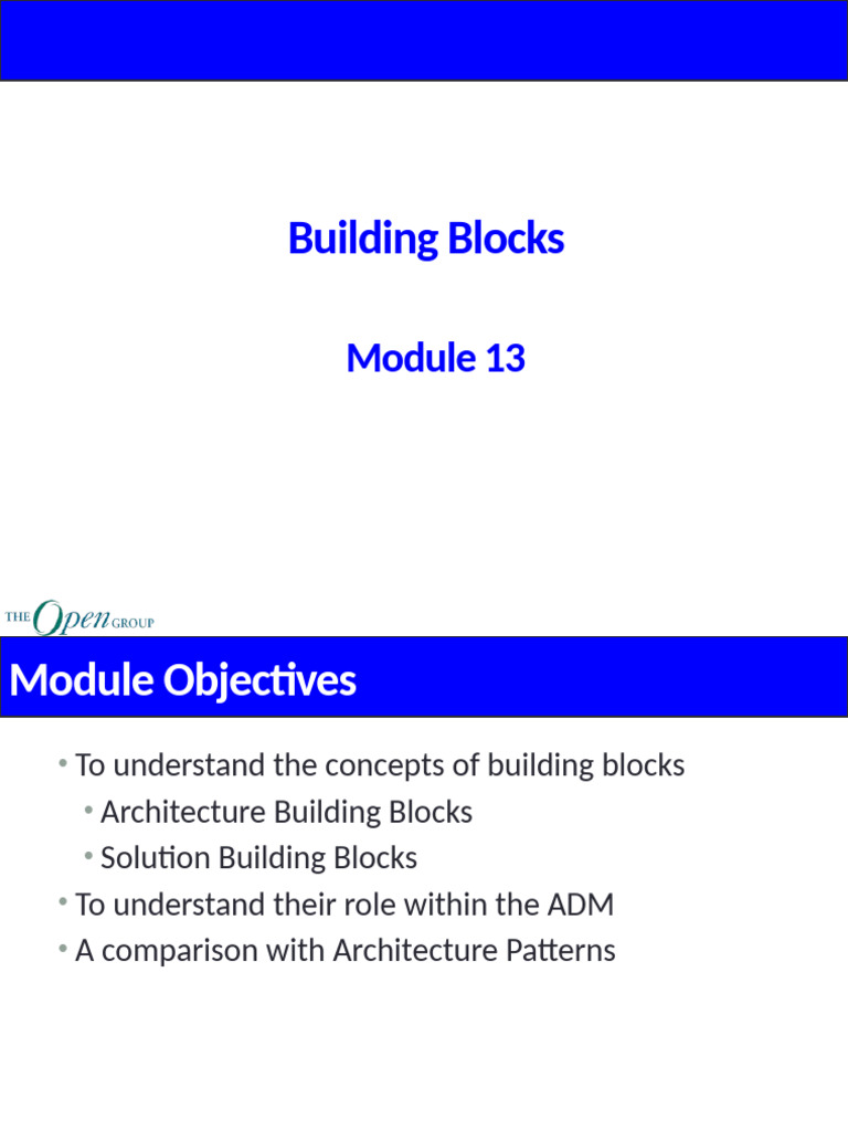 Togaf v91 m13 Building Blocks | PDF | Specification (Technical Standard ...