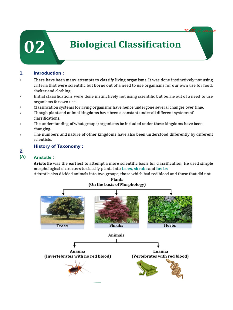 Biological CLassification Module | PDF | Bacteria | Cell (Biology)