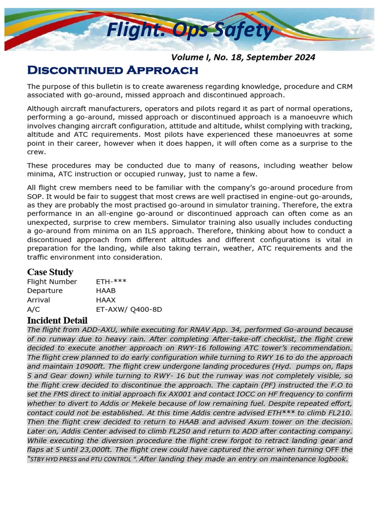 Safety Focus - Discontinued Appoach | PDF | Aviation | Aviation Safety
