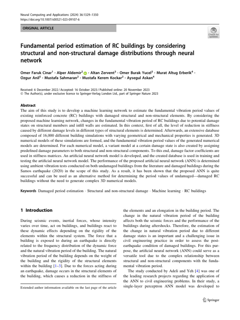 Fundamental Period Estimation of RC Buildings by Considering Structural ...