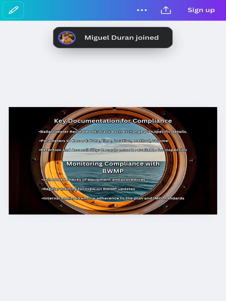 Ballast Water Management Plan (BWMP) - Label | PDF