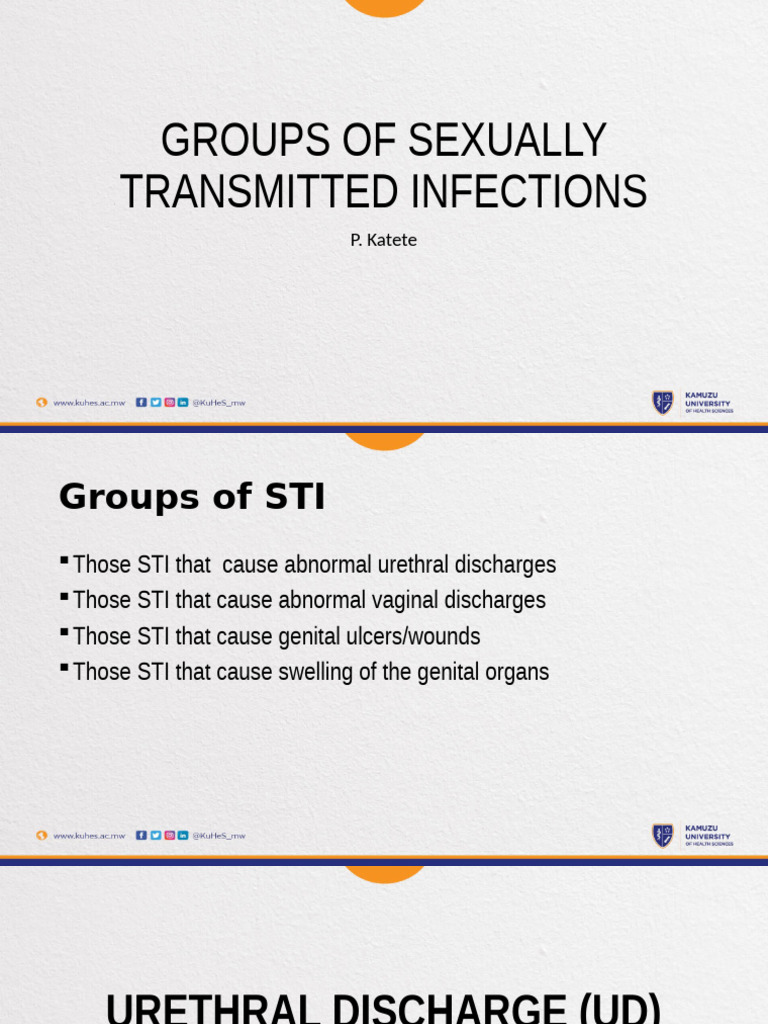 Groups of Sexually Transmitted Infections and Management 1 | PDF ...
