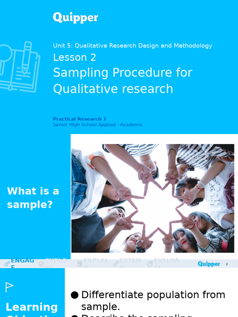 FINAL (PS)_PR1 11_12_UNIT 5_LESSON 2_Sampling Procedure for Qualitative ... FINAL (PS)_PR1 11_12_UNIT 5_LESSON 2_Sampling Procedure for Qualitative ...