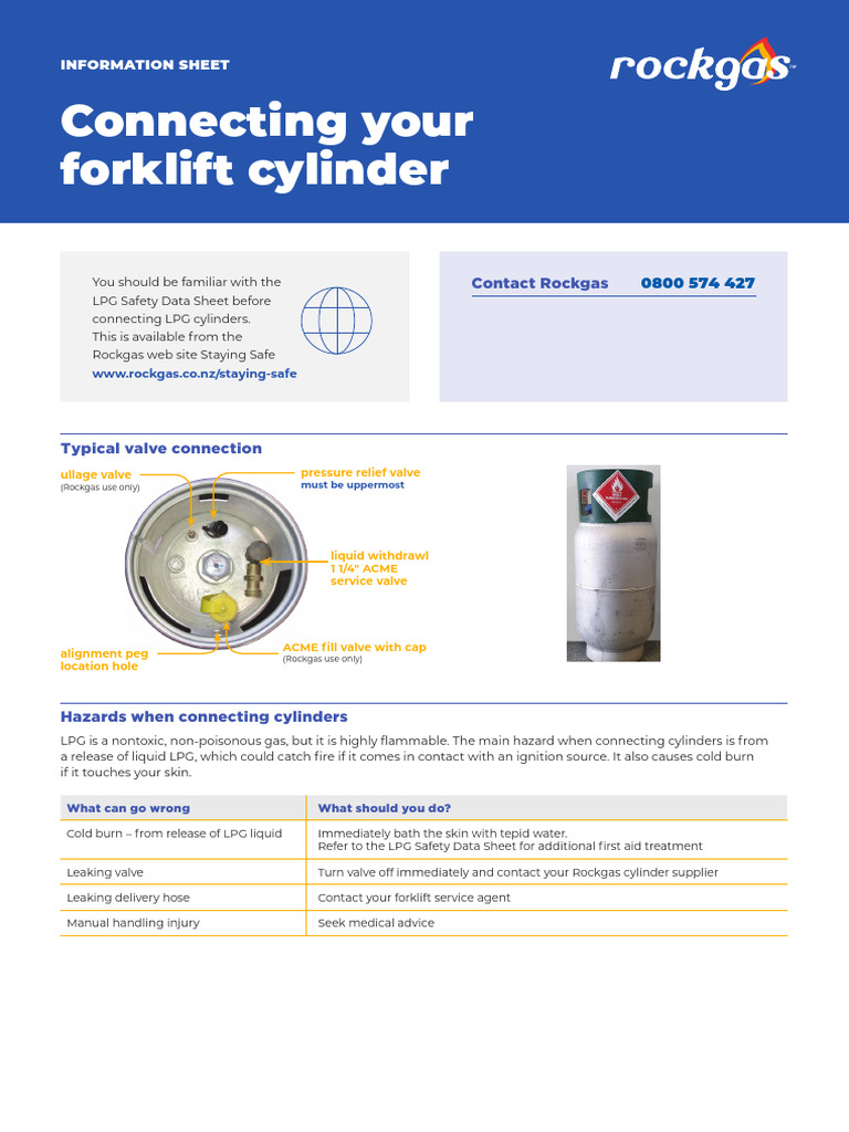 Connecting-a-forklift-cylinder-information-sheet-web | PDF | Valve ...