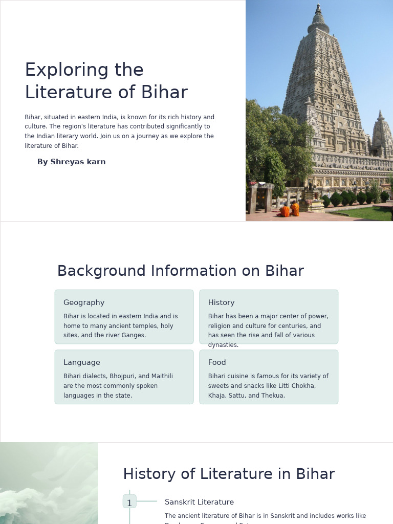 Exploring The Literature of Bihar | PDF