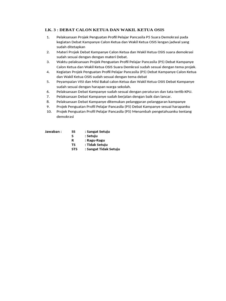 Debat OSIS: Suara Demokrasi | PDF