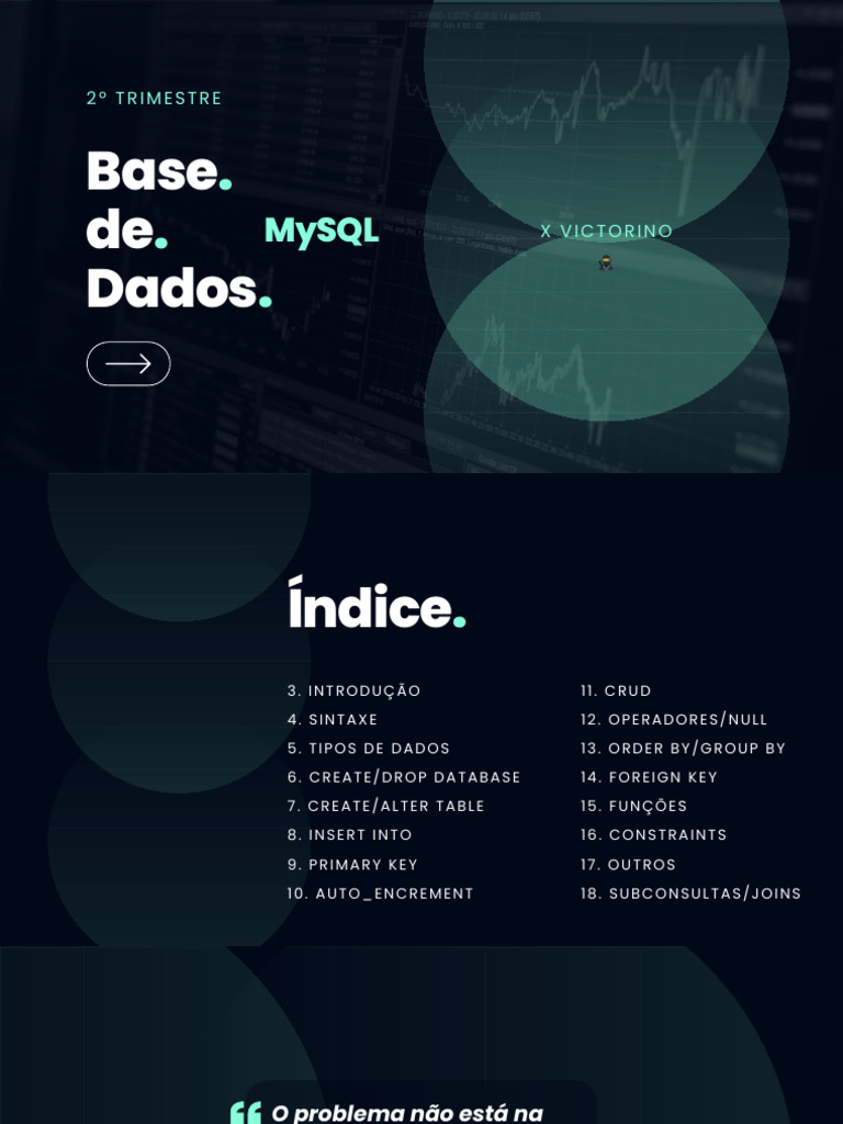 Guia Completo de MySQL e SQL | PDF | SQL | Dados