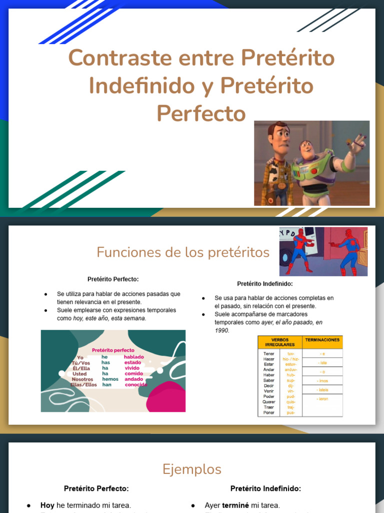 Contraste Entre Pretérito Indefinido y Pretérito Perfecto | PDF