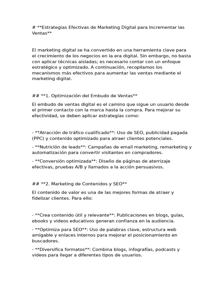 estrategias marketing digital | PDF | Publicidad digital | Posicionamiento en buscadores