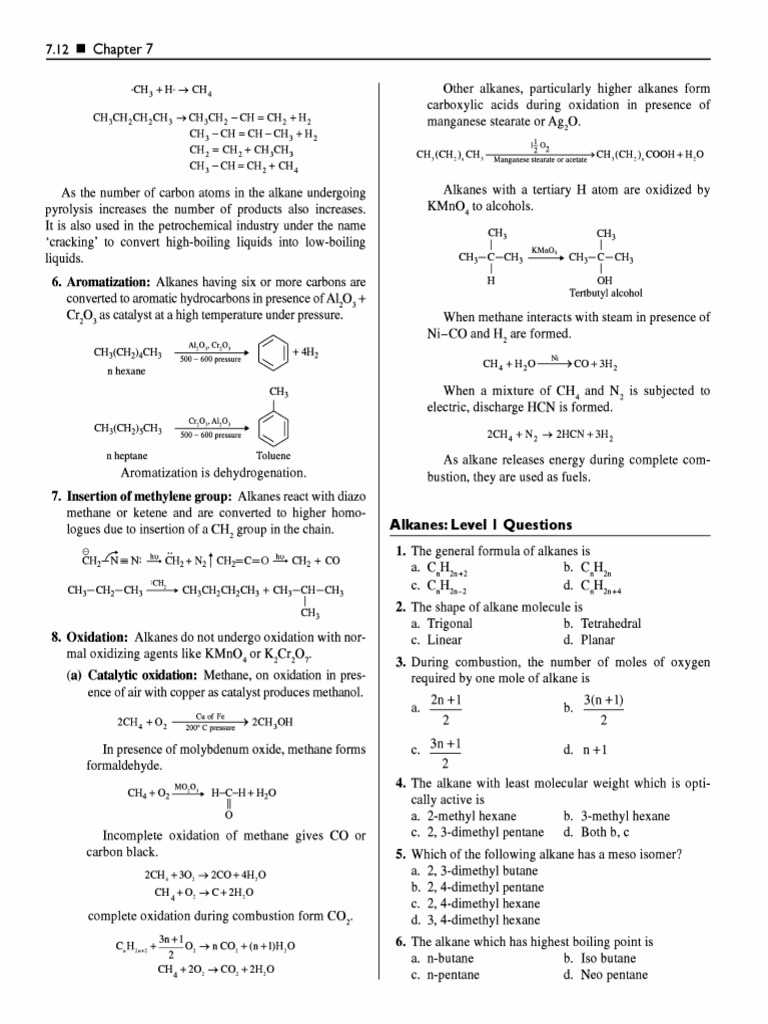 Alkanes | PDF