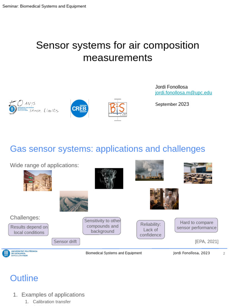 Air Composition Sensor Systems Overview | PDF | Internet Of Things ...