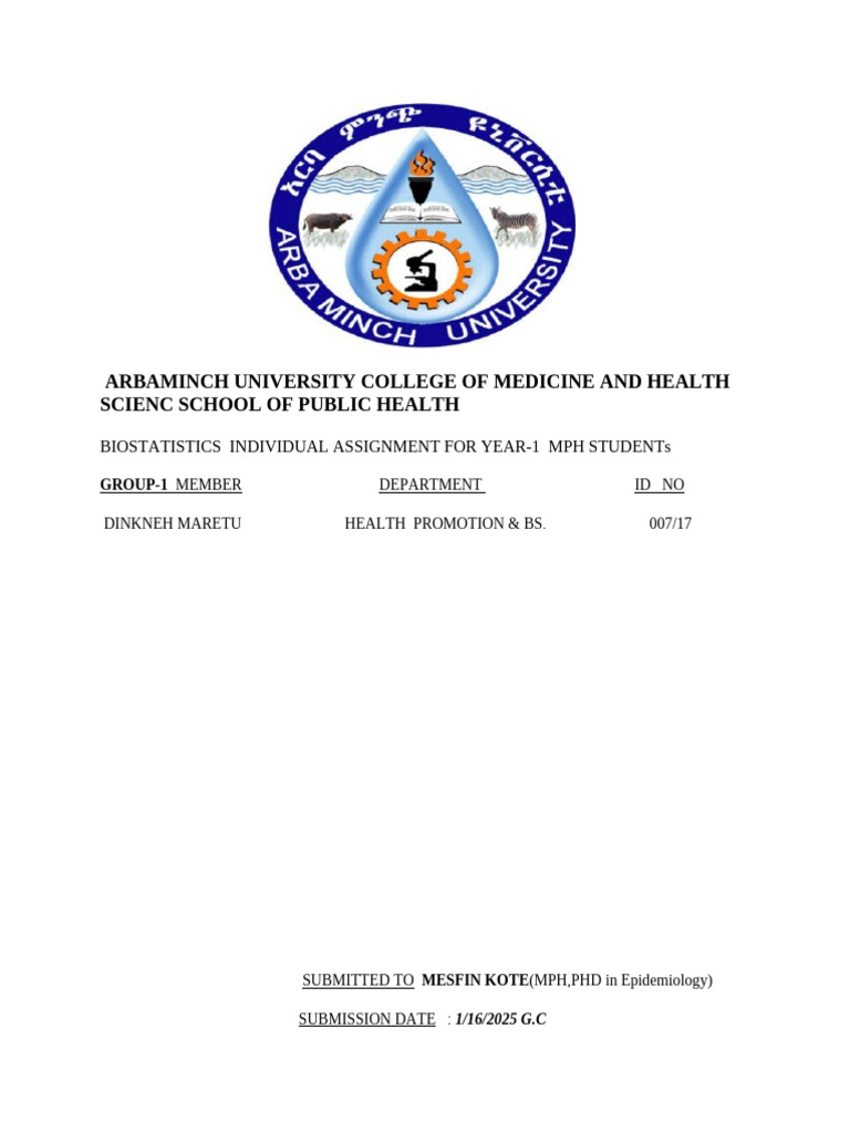 Biostatistics Individual Assignment | PDF | Linear Regression | Regression Analysis