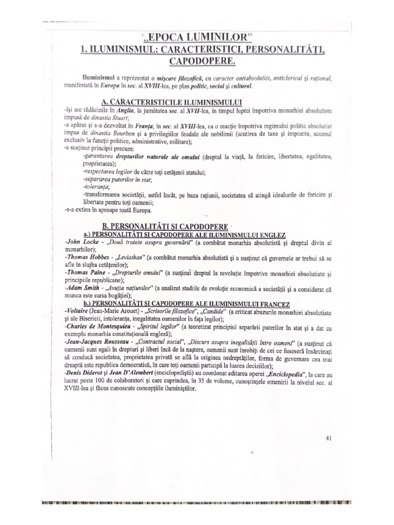 Epoca Luminilor | PDF