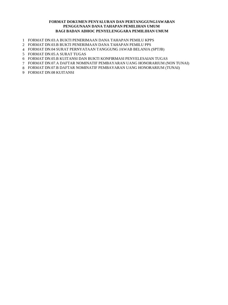 Format SPJ - Kpps Bulan Februari 2024 | PDF