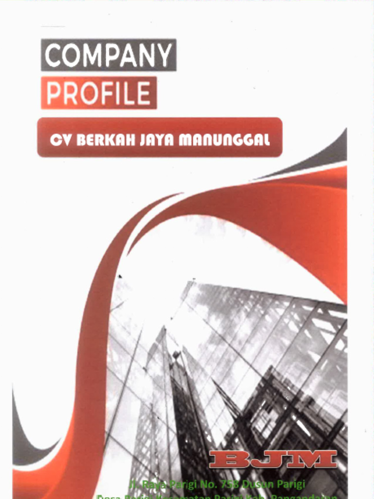 Bagi COMPANY PROFILE cv BERKAH JAYA MANUNGGAL | PDF
