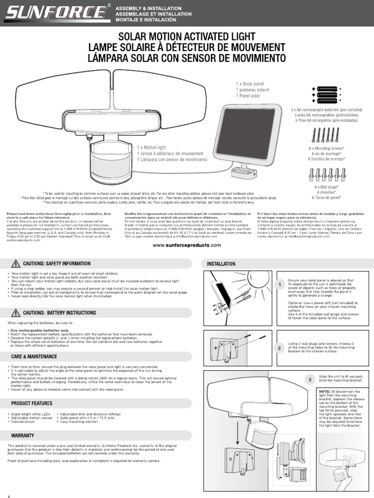 Sunforce Manual | PDF