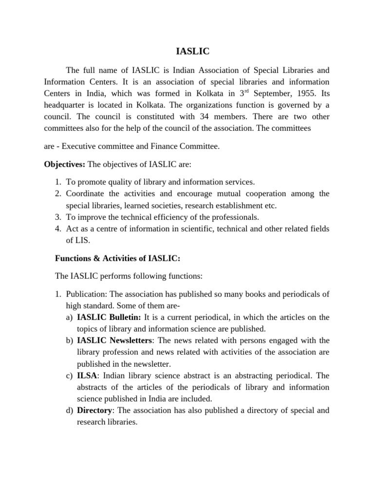 IASLIC | PDF | Libraries