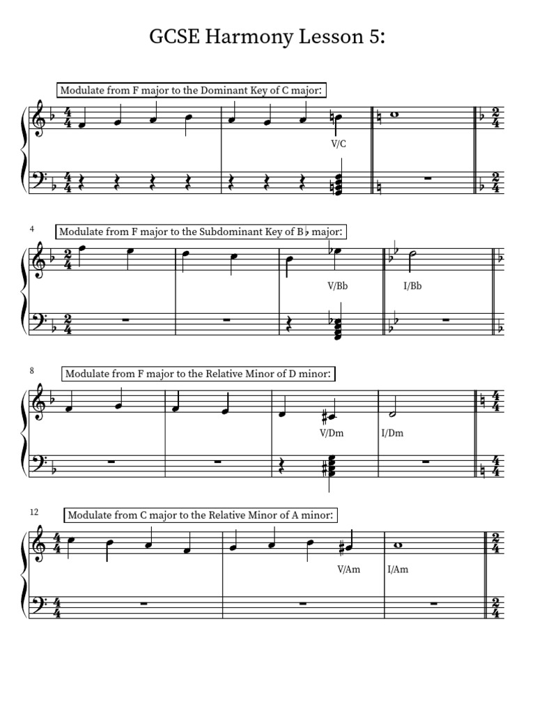 Modulation Music lesson 07-11-24 | PDF