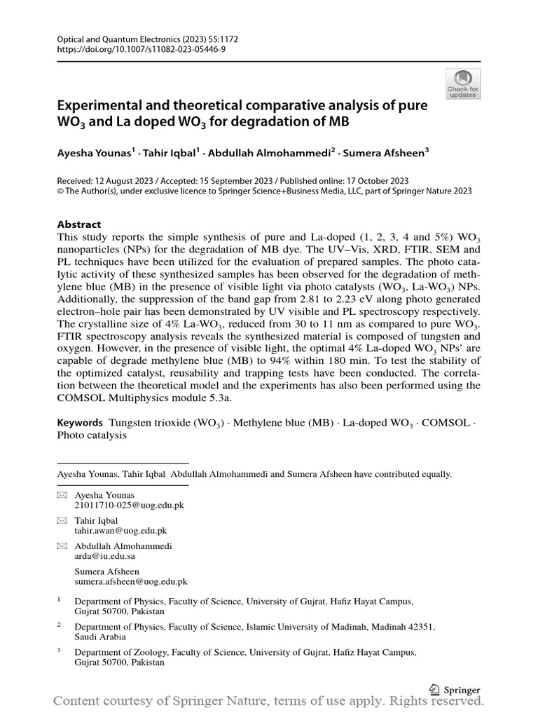 Experimental and Theoretical Comparative Analysis | PDF | Doping (Semiconductor) | Band Gap