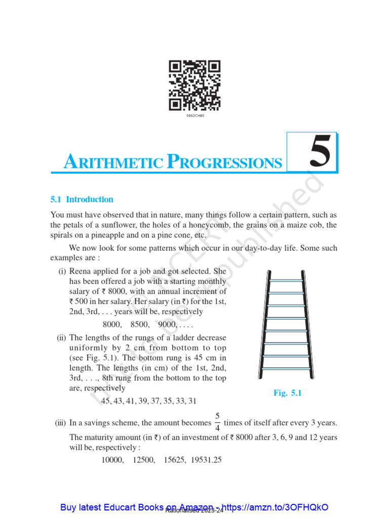 CH 5 - Arithmetic Progressions | PDF | Mathematics | Arithmetic