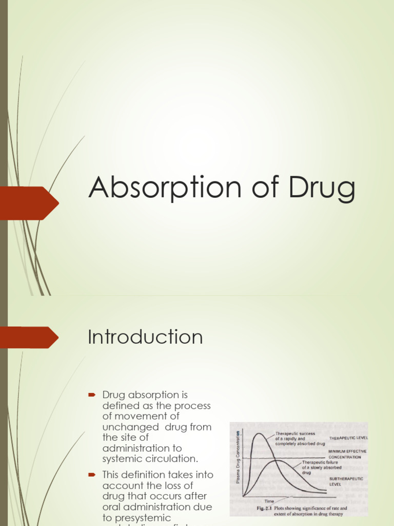 Absorption of Drug - Copy 1 | PDF | Tablet (Pharmacy) | Solvation