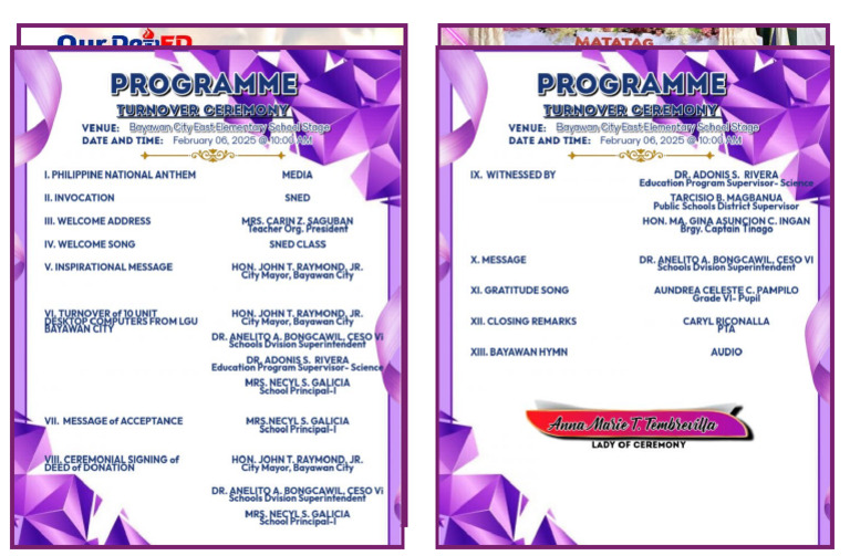 Turnover Ceremony Program (1) | PDF