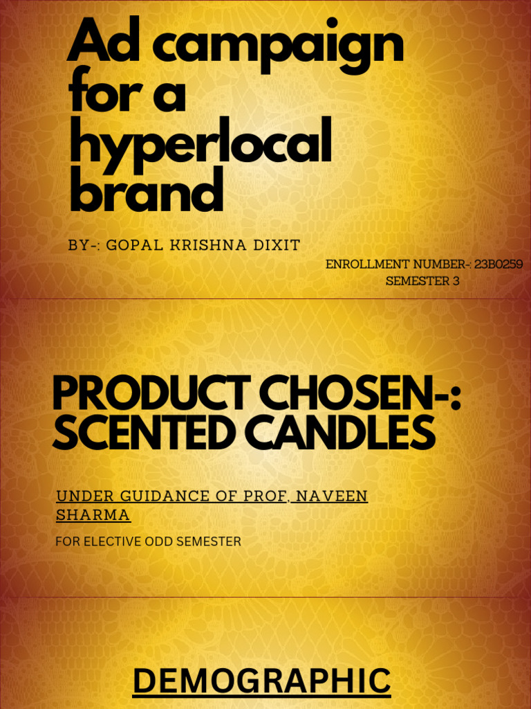 Ad Campaign For A Hyperlocal Brand | PDF