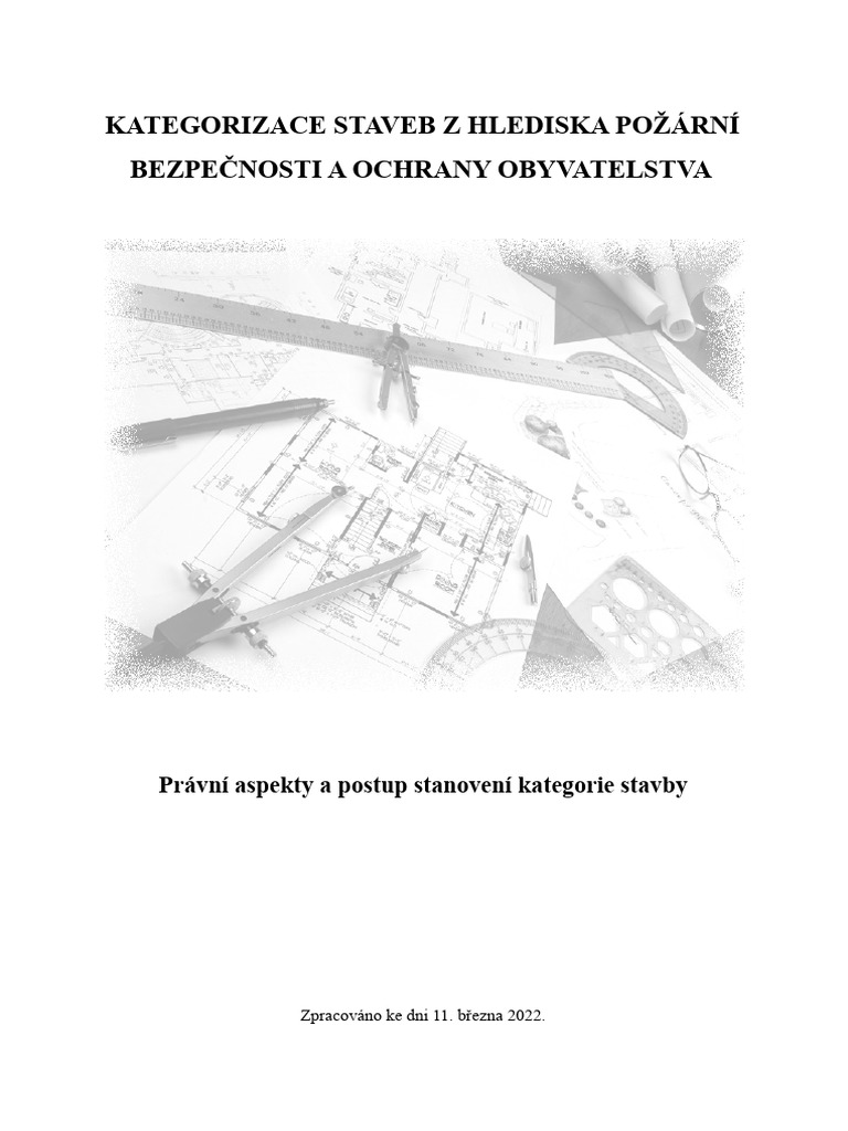 Kategorizace Staveb Z Hlediska Požární Bezpečnosti A Ochrany ...