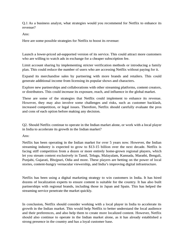 Netflix Case Study | PDF | Netflix | Streaming Media
