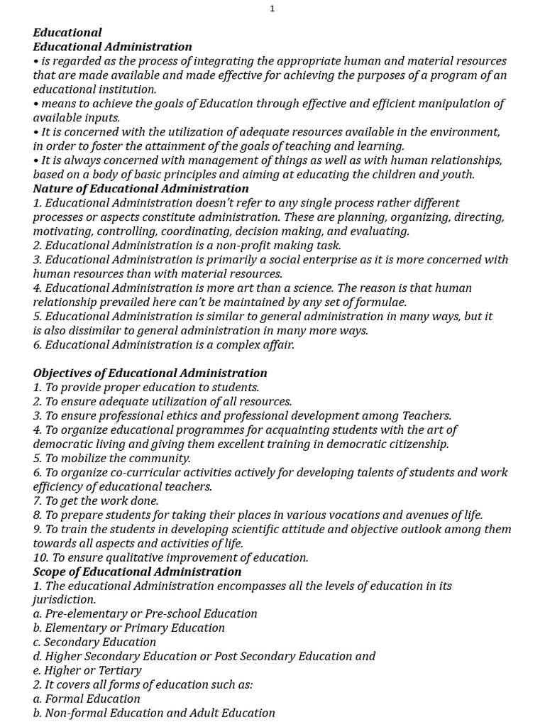 Understanding Educational Administration | PDF | Teachers | Teaching Method