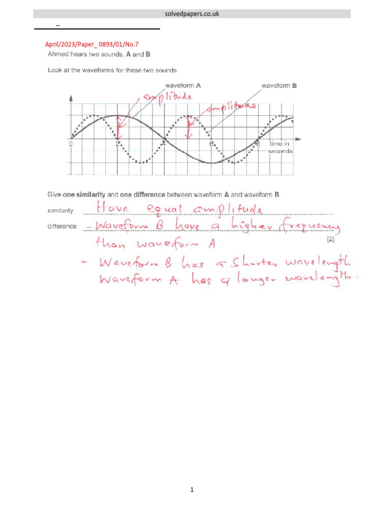 Sound Checkpoint 2023 Physics Papers | PDF
