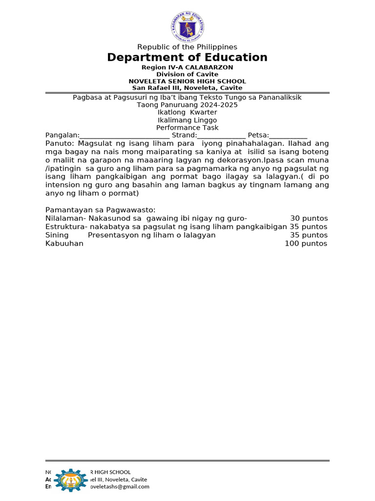 Pagbasa PT5 | PDF