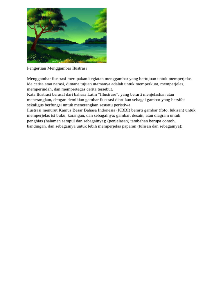 Definisi dan Tujuan Menggambar Ilustrasi | PDF