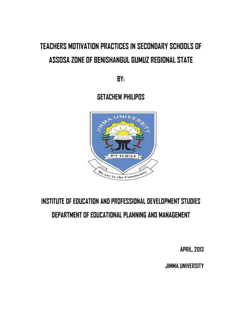Final Getachew (1) | PDF | Motivation | Motivational