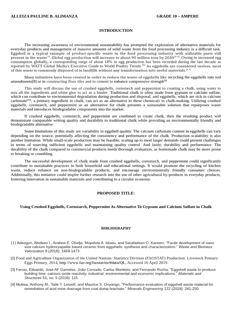 CHALK | PDF | Waste | Biodegradation