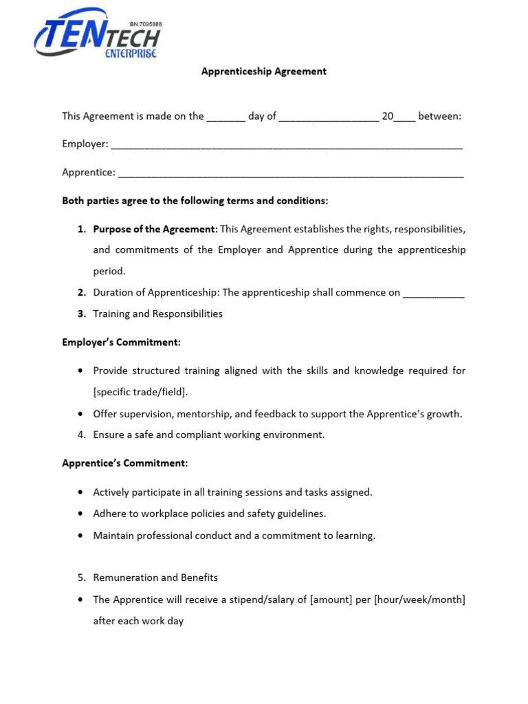 Apprenticeship Agreement | PDF