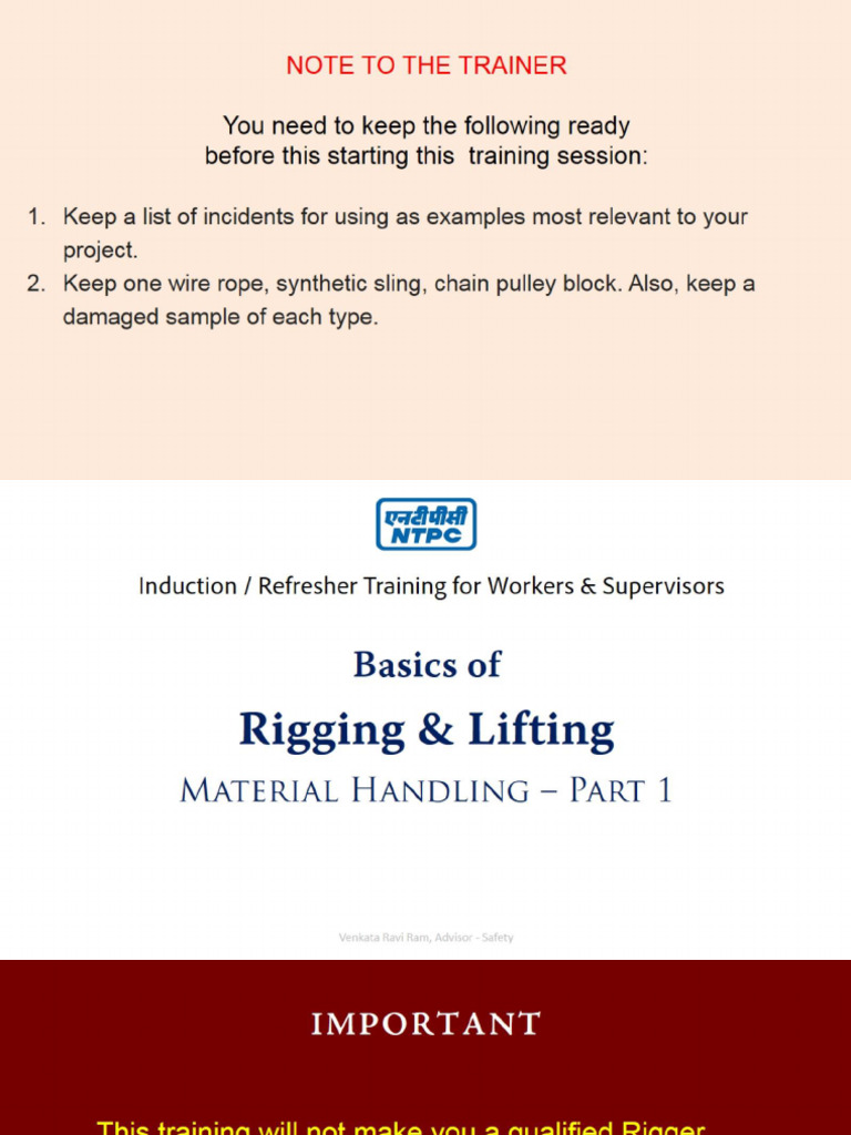 23-I. Basics of Lifting and Rigging | PDF